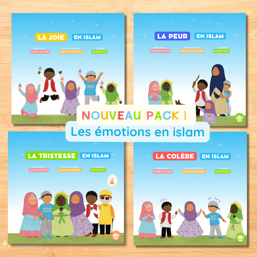 Pack 4 livres les émotions en islam - Positivekitab.com